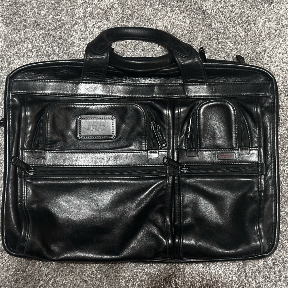 Classic Leather Tumi Briefcase - Gem